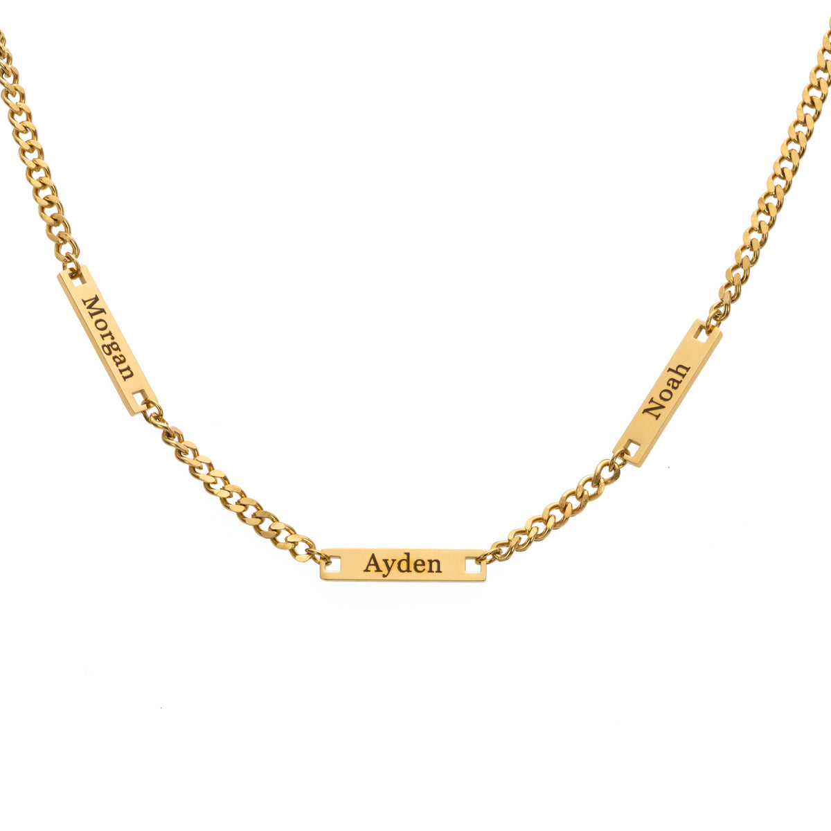 Personalized Multiple Names Plaque Necklace | My Little Necklace